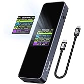 DOCKCASE Visual Smart M.2 NVMe SSD Enclosure,Support 5s PLP Prevents ...