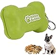 Amazon | Kibble Bubble 犬用おやつポーチ，メモリーゴム犬猫トリーツポーチ，エサ入れ、トレーニング，犬猫おやつ入れ(グリーン, ボーン) | Kibble Bubble ...