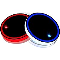 Boao 2 Pcs Car Cup Light Holder,7 Colors Changing LED Car Cup Holder ...