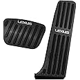 Amazon | LEXLEYS レクサス 新型NX 20系 改良後 ES 10系/LS 50系 アルミ ペダル アクセル ブレーキ カバー 工具不要 滑り止め付 被せる ゴム カスタムドレス ...