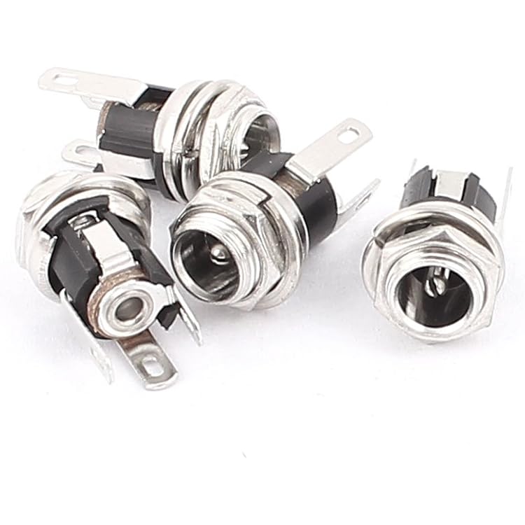 サムコス 8個セット DC電源ジャック ソケット プラスチック製 DC電源ジャックコネクタ 修理自作用 半田タイプ 垂直パネル 壁紙・装飾 ...