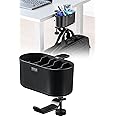 Amazon.co.jp: サンワダイレクト ドリンクホルダー デスク カバン掛け 机 耐荷重5kg クランプ ブラック 1個 200-STN070BK : 車＆バイク