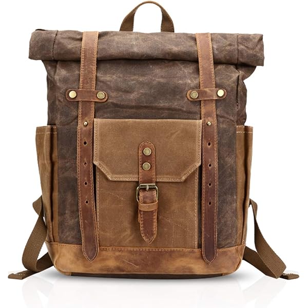 Amazon.co.jp: [LONGHAIYUAN] ヴィンテージキャンバスバックパック男性