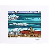 Amazon.co.jp: [ヘザーブラウン ] HEATHER BROWN 絵画 アートプリント ART PRINT RAINBOW SURF レインボーサーフ Mサイズ横 W35.6× ...