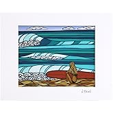 Amazon.co.jp: [ヘザーブラウン ] HEATHER BROWN 絵画 アートプリント ART PRINT RAINBOW SURF レインボーサーフ Mサイズ横 W35.6× ...