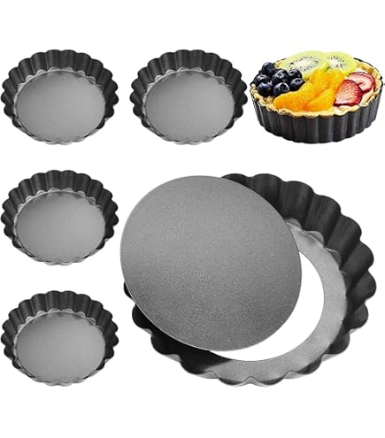 Baking Tin Quiche Pan 22cm/8 Inch Flan Tins With Loose Base,Fluted Tart ...