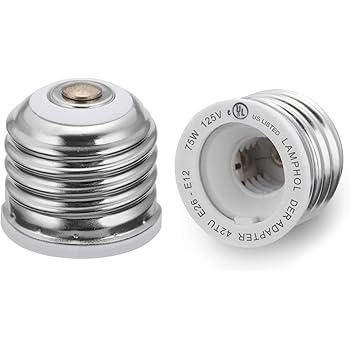 Amazon | 口金変換 アダプター E26-E12 電球 ソケット 口金 照明補助器具 (E26-E12, PC+銅) | SUPCF | 口金変換アダプタ 通販