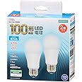 Amazon.co.jp: オーム(OHM) LED電球 E26 100形 100ワット形 100W形 密閉形器具対応 全方向 昼光色 5年保証 2個入 オーム電機 LDA11D-G AG52 ...