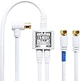 Amazon | TARO'S アンテナ分波器 入力/出力一体型ケーブル付き 4K8K放送(3224MHz)/BS/CS/地デジ/CATV 対応 4C-FBケーブル 1.5M + 20cm*2 ...