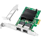 Amazon | 10Gtek 1.25G Gigabit LAN カード,インテル 82576純正ボード(チップ）実装, デュアル RJ45ポート, PCI-E 2.0 X1,Intel ...