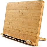 Readaeer Large Size Bamboo Reading Rest Cookbook Cook Book Holder Stand ...