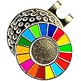 Amazon | SDGs 【国連本部公式最新仕様/インボイス制度対応】ゴルフマーカー ハットクリップ 25mm おしゃれ プレゼントにも最適 | Green Life | ゴルフマーカー