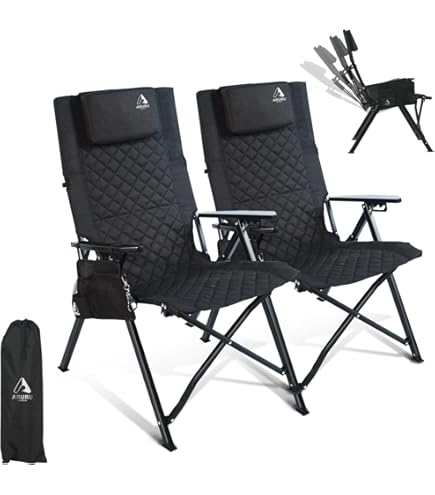 Amazon.co.jp: ARURU 2セット キャンプ用 キャンプチェア 折りたたみ