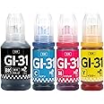 Amazon.co.jp: 【インクのチップス】キヤノン(Canon)用 ギガタンク(GIGA TANK) GI-31 GI-31-4CL 4色セット 互換インクボトル 純正品と同容量 ...