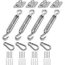 Shade Sail Ratchet Winch FZENeast Shade Sail Hardware Kit Include ...
