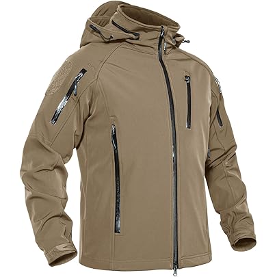 Amazon | [TACVASEN] メンズ コート ソフト シェル ジャンパー 防水