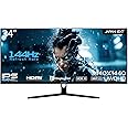 Amazon.co.jp: JAPANNEXT 34インチ ゲーミングモニター 144Hz 8ms UWQHD 3440x1440解像度 IPS パネル ディスプレイ (HDMI ...