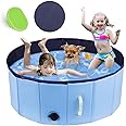 Amazon | DEWEL プール 折り畳み式 ペット用 子供用 プール直径80CM 高さ30CM 移動しやすい 持運び便利 空気入れ不要 排水簡単 PVC複合素材 耐久性優れ ポータブル ...