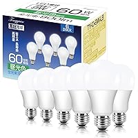 Amazon | ORALUCE LED電球 E26口金 9W 900lm 60W形相当 高輝度 昼白色 5000K 広配光タイプ 高演色 省エネ 密閉形器具対応 調光不可 6個入 ...