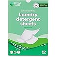 Lucent Globe Sensitive Fragrance Free Laundry Detergent Sheets, 80 Washes, Plant-Based ...