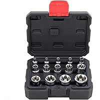 Amazon.co.jp: ソケットセット E型トルクスソケットセット 14点 星型 花型 1/4" 3/8" 1/2" 車用修理工具 E4 E5 E6 E7 E8 E10 E11 E12 ...