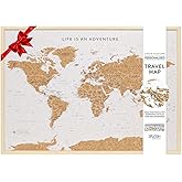 Splosh TVB03 Travel Board World Map, Small, Beige/White : Amazon.com.au ...