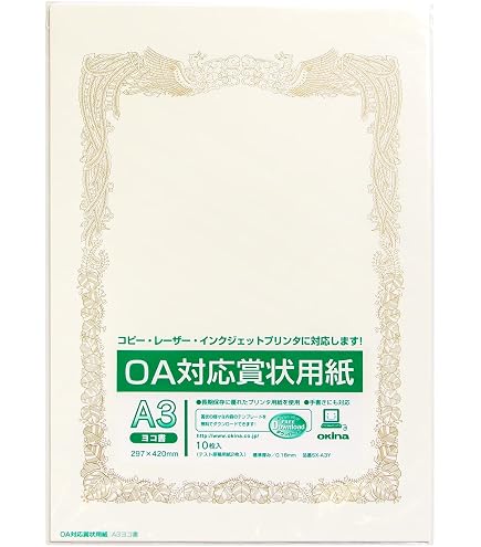 Premium Recognition Paper Sasagawa Certificate Paper A3 Size - 10 ...