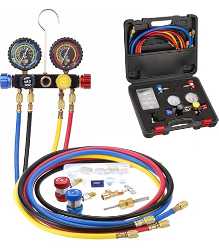 Ac Manifold Gauge Set Shikha 5FT AC Diagnostic Manifold Freon Gauge Set ...