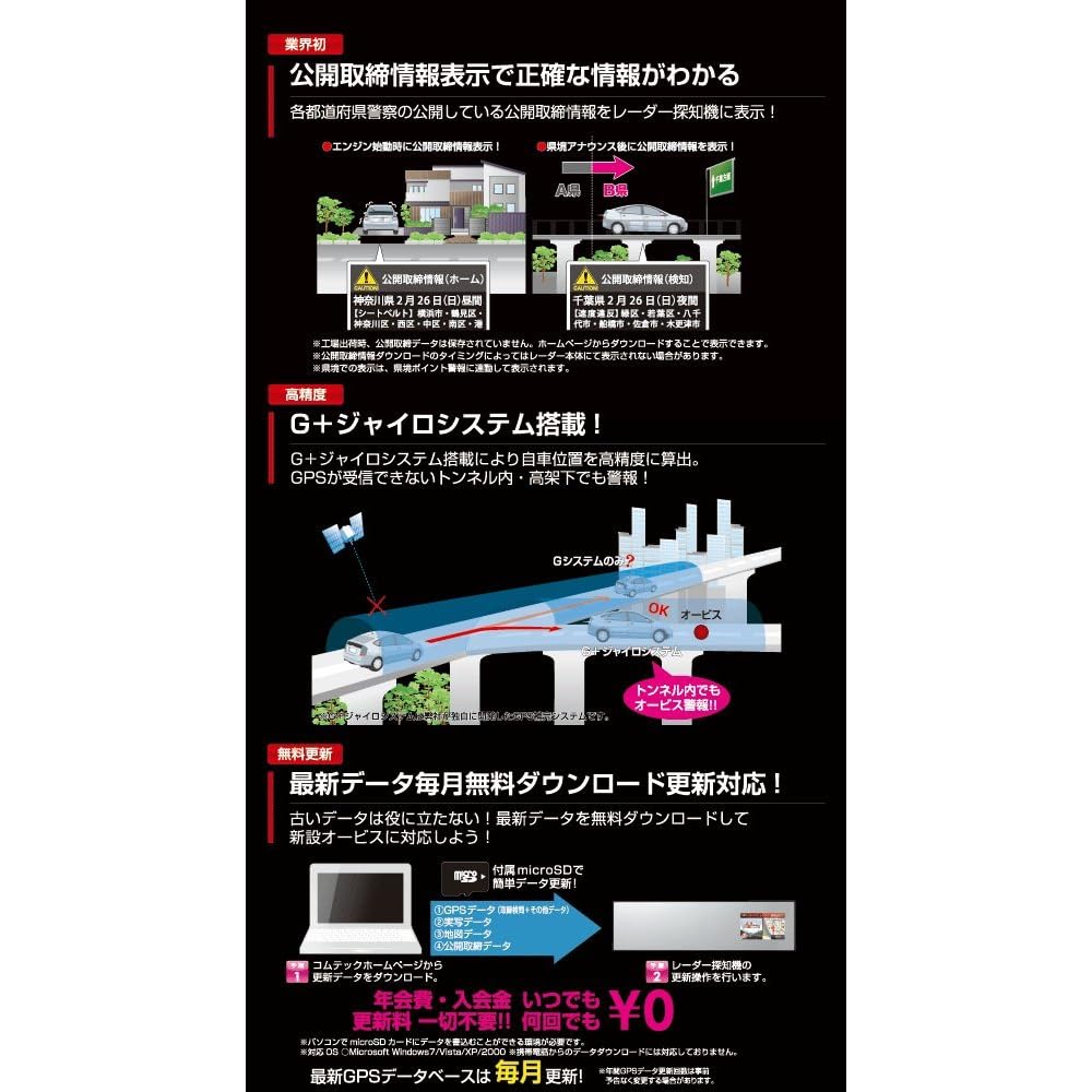 Amazon | コムテック(COMTEC) 超高感度GPSミラーレーダー探知機 ZERO 773M | レーダー探知機本体 | 車＆バイク