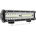 Nilight Led Light Bar 12Inch 300W Triple Row Flood Spot Combo 30000LM Bar Driving Boat Lighting ...