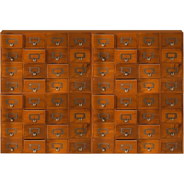 12 Drawers Library Card Catalog Cabinet,Desktop Storage, 50% OFF