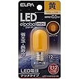 Amazon.co.jp: エルパ (ELPA) LEDナツメ形 LED電球 照明 E12 100V 0.5W 黄色 屋内用 LDT1Y-G-E12-G103 : ホーム＆キッチン