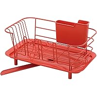 Amazon｜リス 水切りかご ワイヤー スリム レッド W39.5×D22×H20.7cm リベラリスタ ディッシュドレイナー スリム｜水切りラック用アクセサリ オンライン通販