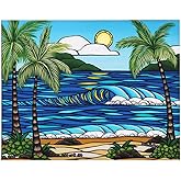 Amazon.co.jp: [ヘザーブラウン ] HEATHER BROWN 絵画 アートプリント ART PRINT RAINBOW SURF レインボーサーフ Mサイズ横 W35.6× ...