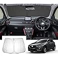 Amazon | 【GAFAT】MAZDA マツダ CX-3 DK系 2015年モデル~現行 新型 専用 車用サンシェード フロントガラス用 cx-3 サンシェード UVカット 折り畳み 遮光 ...