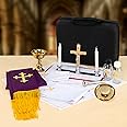 Catholic Travel Mass Kit - Chalice, PYX, Paten, Crucifix, Candles With ...