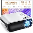 HAPPRUN Projector, Native 1080P Bluetooth Projector with 100''Screen ...