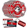 Pet Alert Stickers Static Cling Window Decals Emergency Pets Rescue ...