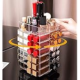 Ikee Design Premium Acrylic Rotating 64 Cosmetic Lipstick Organizer ...