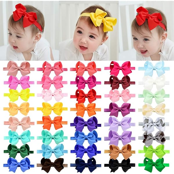 Toddler Hair Accessories ZOONAI 4.5 Inch Baby Girl Hair Bows Little ...