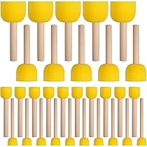 Round Foam Paint Brushes Unlorspy 50-Piece Round Sponge Brush Set - 2cm ...