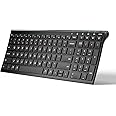 iClever BK10 Bluetooth Keyboard, Rechargeable Wireless Keyboard with Number Pad, Multi-Device ...