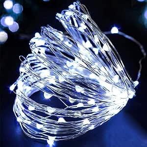 Amazon.co.jp： LEDイルミネーションライトAyasoon ジュエリーライト 100球 10m 電池式 リモコン付 8パターン 点滅 点灯 タイマー機能 防水 防塵仕様 屋外 室内 ...