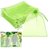 Amazon | Neiang 果物袋 果物保護バッグ 100枚入 果樹袋 保護ネット 防虫 ネット 鳩よけネット 鳥よけネット びわ 桃 ぶどう 巾着袋 10cm×15cm | 防鳥・防獣ネット