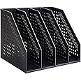 SAYEEC Collapsible File Organizer Magazine Holder Desktop 4 Compartment ...