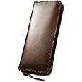 Amazon | コデル atelierCODEL 長財布 ラウンドファスナー 栃木レザー メンズ 財布 本革 日本製 (ダークブラウン) | atelier CODEL | 財布