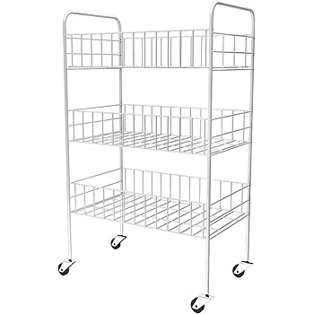 Amazon｜山善(YAMAZEN) スチールワゴン キャスター付き ダークブラウン RWR-3C(DBR)｜キッチンカート オンライン通販