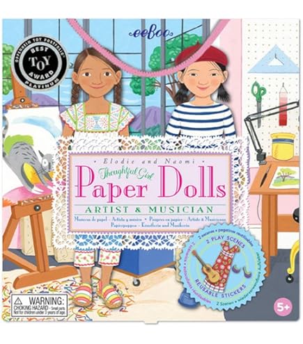 Screen-free Play Toys EeBoo Explorer & Botanist Paper Doll Set - With ...