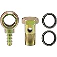 Amazon.co.jp: X AUTOHAUX Banjo Shop Kit M18x1.5 Banjo Bolt Hose Barb Fitting Brake Line Fitting ...