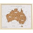 Splosh TVB03 Travel Board World Map, Small, Beige/White : Amazon.com.au ...